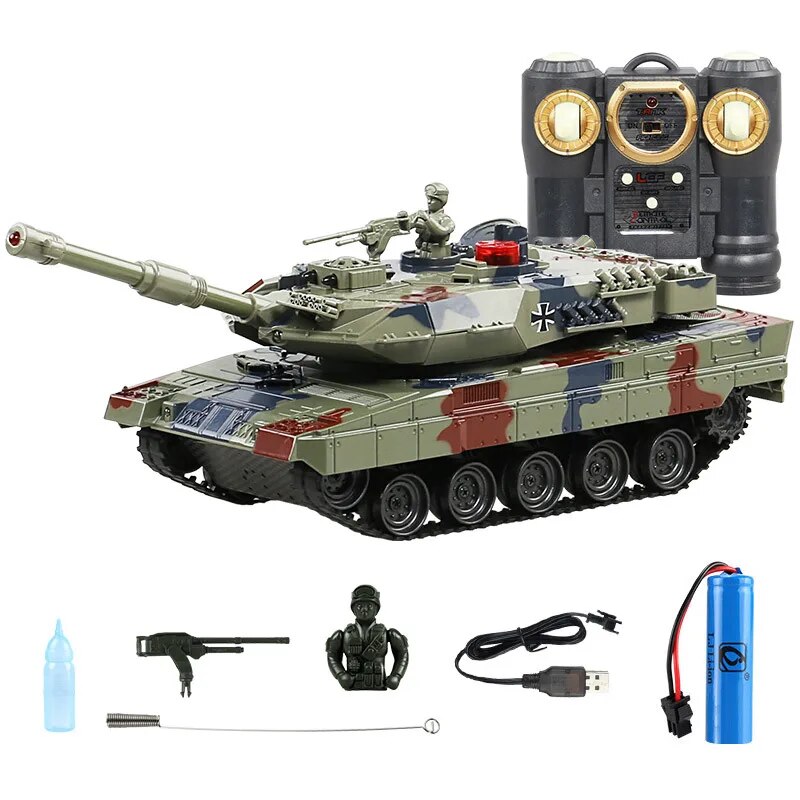 1/18 RC Tank M1A2/T90/TR07 with Simulated Smoke Device – DnM Toy Box
